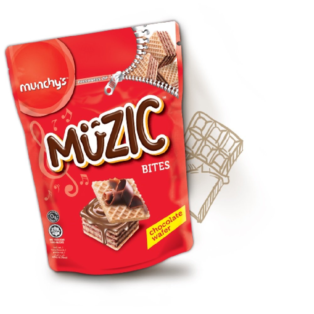 Amazon.com: Munchy's Muzic Wafer Cubes (Bites Chocolate, 3 Packs ...