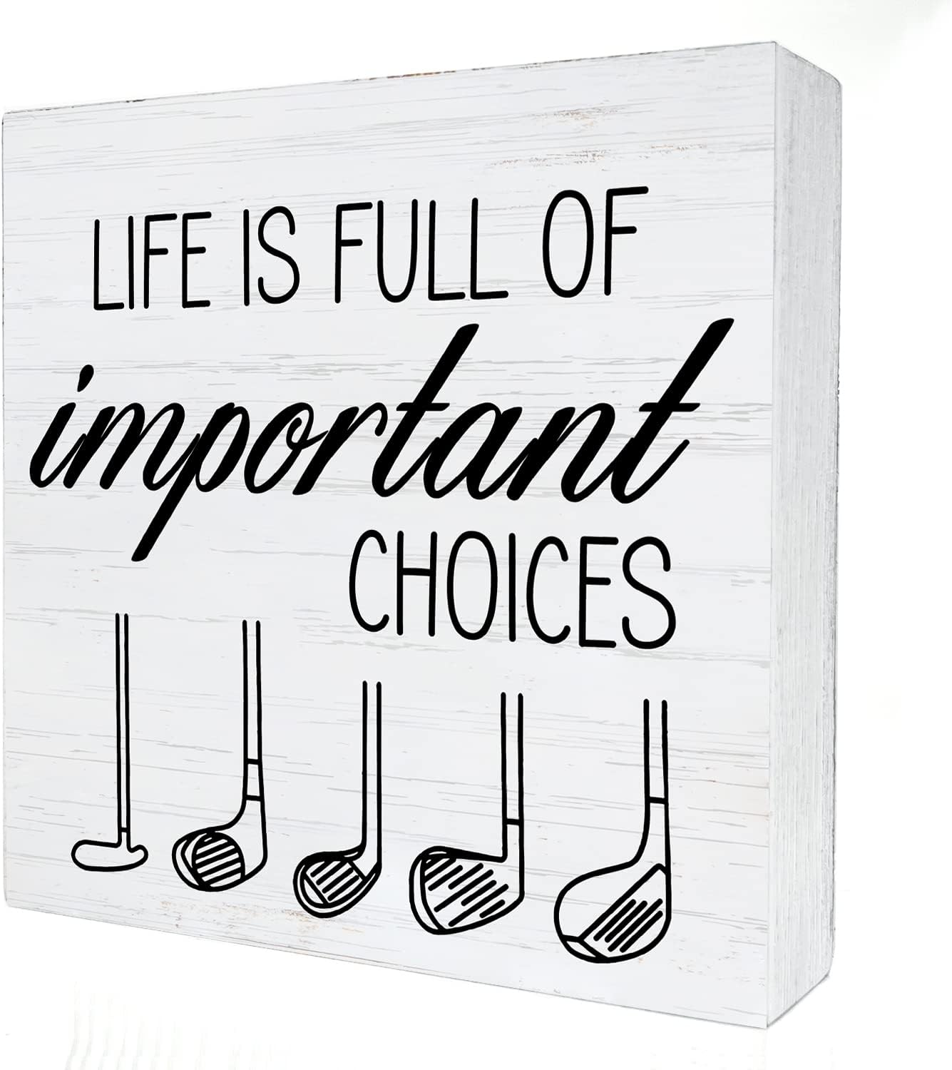 Amazon.com: Rustic Life is Full of Important Choices Wood Box Sign ...