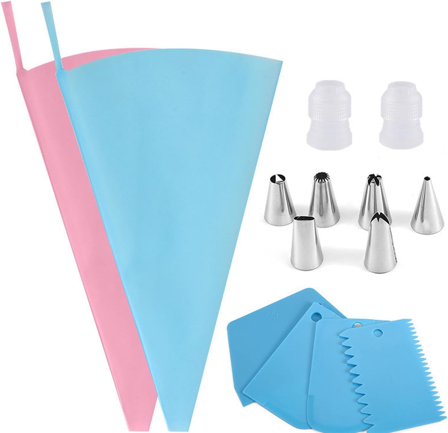 14pcs Piping Bags and Nozzles, Icing Bags and Nozzles Set, Piping ...