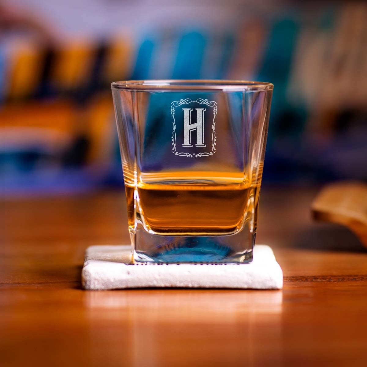 Amazon.com | Custom Bourbon Set with Decanter and Box. Whiskey Glasses ...