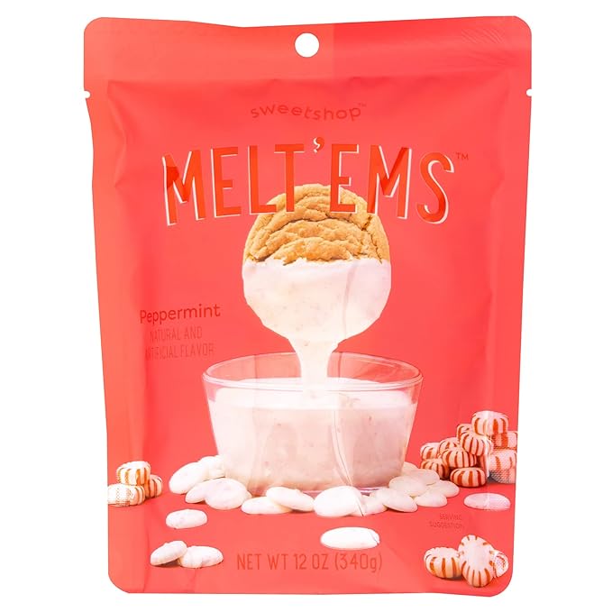 Amazon.com : Sweetshop Chocolate Melt'ems 12 oz (Peppermint) Chocolate ...