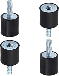 4PCS M6 Rubber Vibration Isolator 25 x 20mm (DxL) Rubber Shock Absorber, Anti Vibration ...