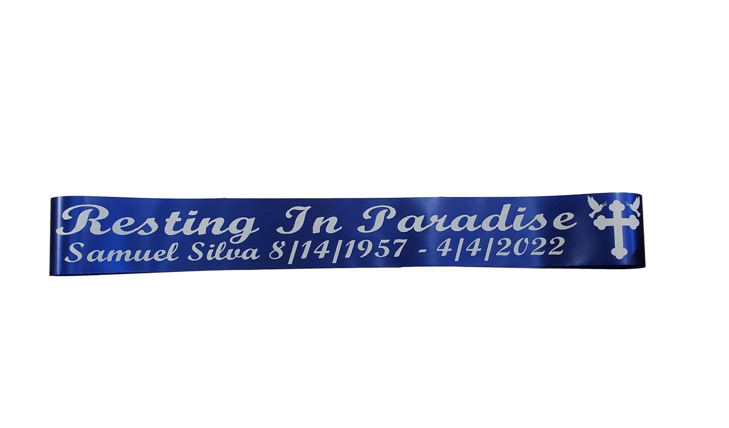 Amazon.com: Personalized Memorial Funeral Sash Ribbon or Celebration of ...