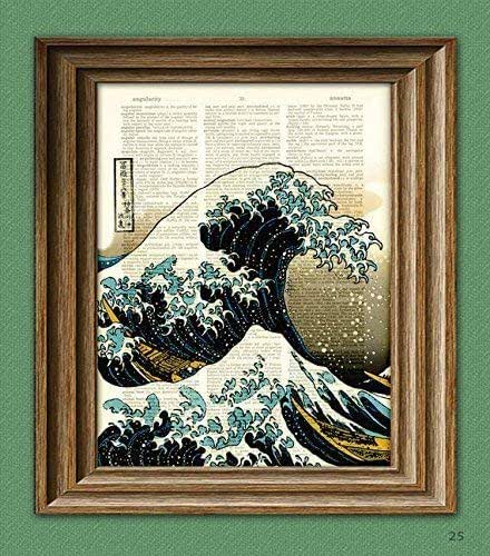 Amazon.com: The Great Wave Off Kanagawa Awesome Upcycled Japanese Tidal ...