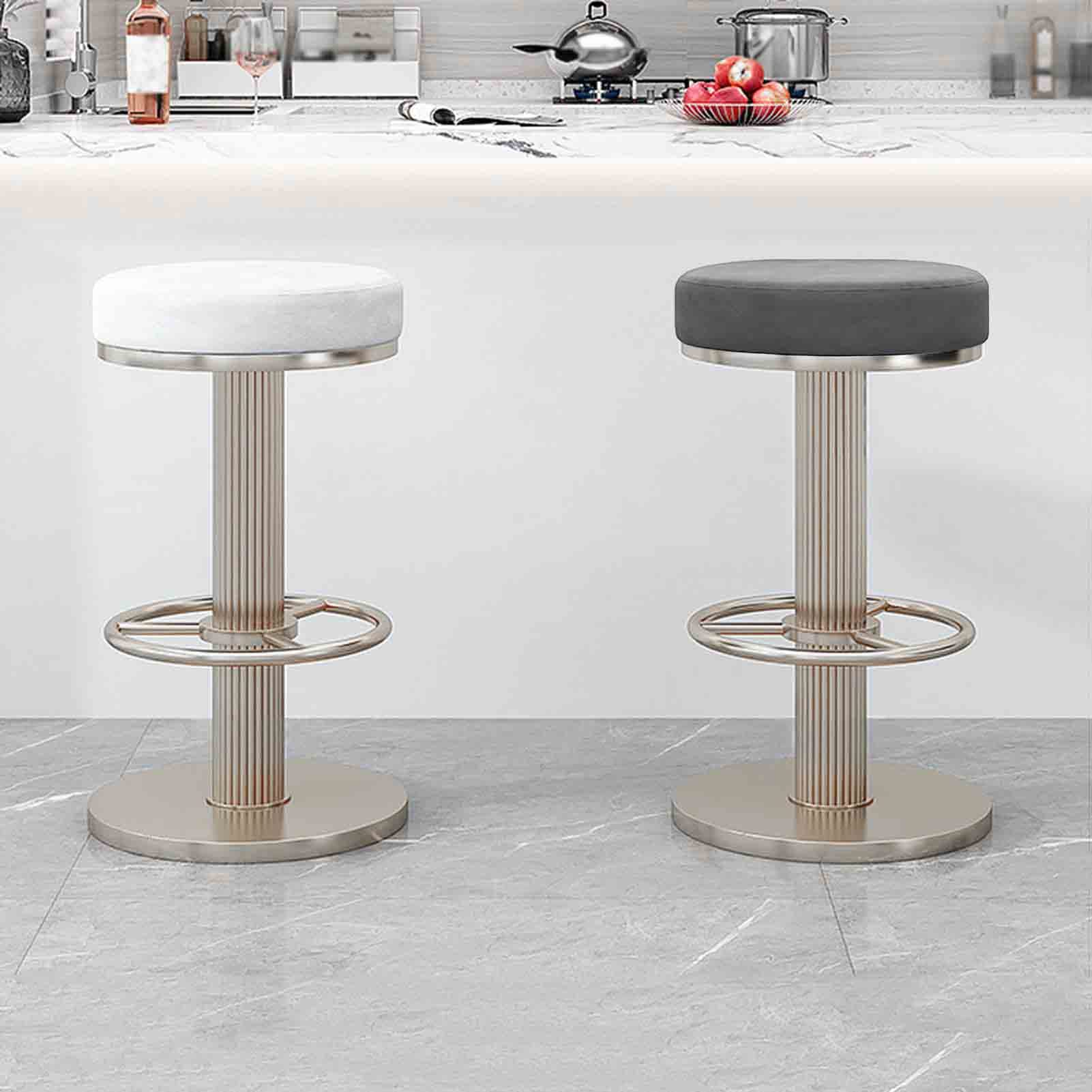Backless Metal Swivel Counter Stool Backless Counter Stools