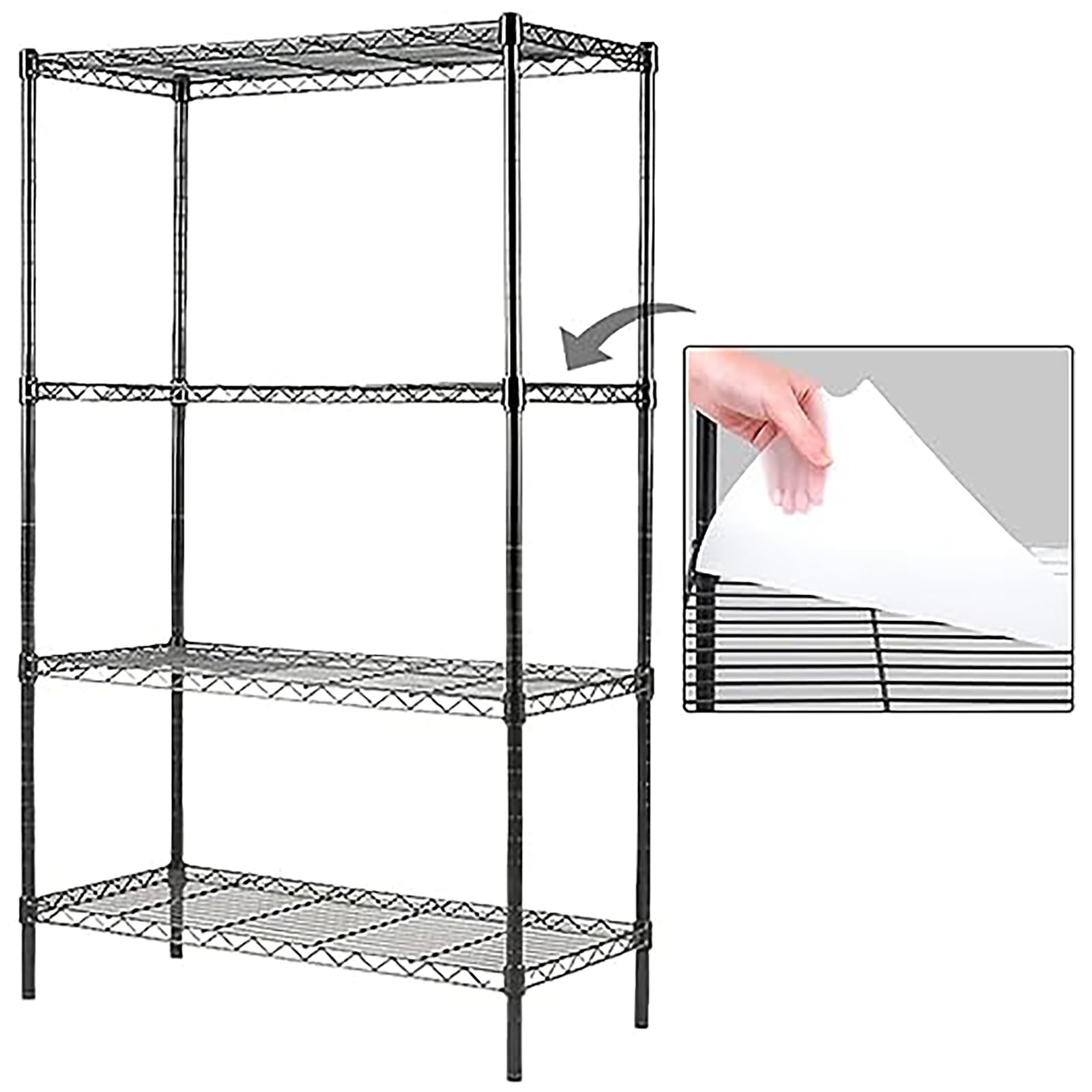 Amazon.com: Catalina Creations 4-Shelf Shelving, Steel Wire Rack with 4 ...