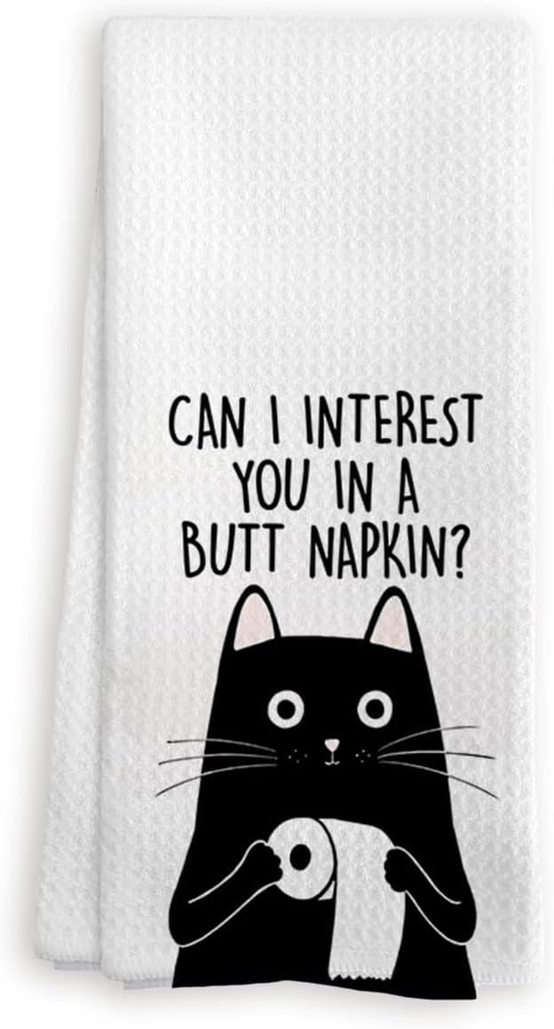 Amazon.com: Bnwepo Funny Cat Bathroom Decor Towels,Decorative Towels ...