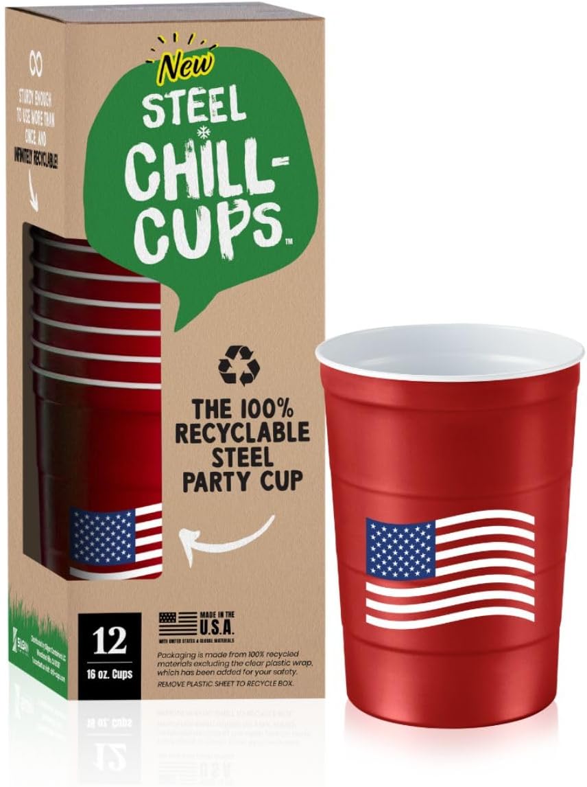 Amazon.com: SiliFine 36 Sets Patriotic Cups 12oz 4th of July Plastic ...