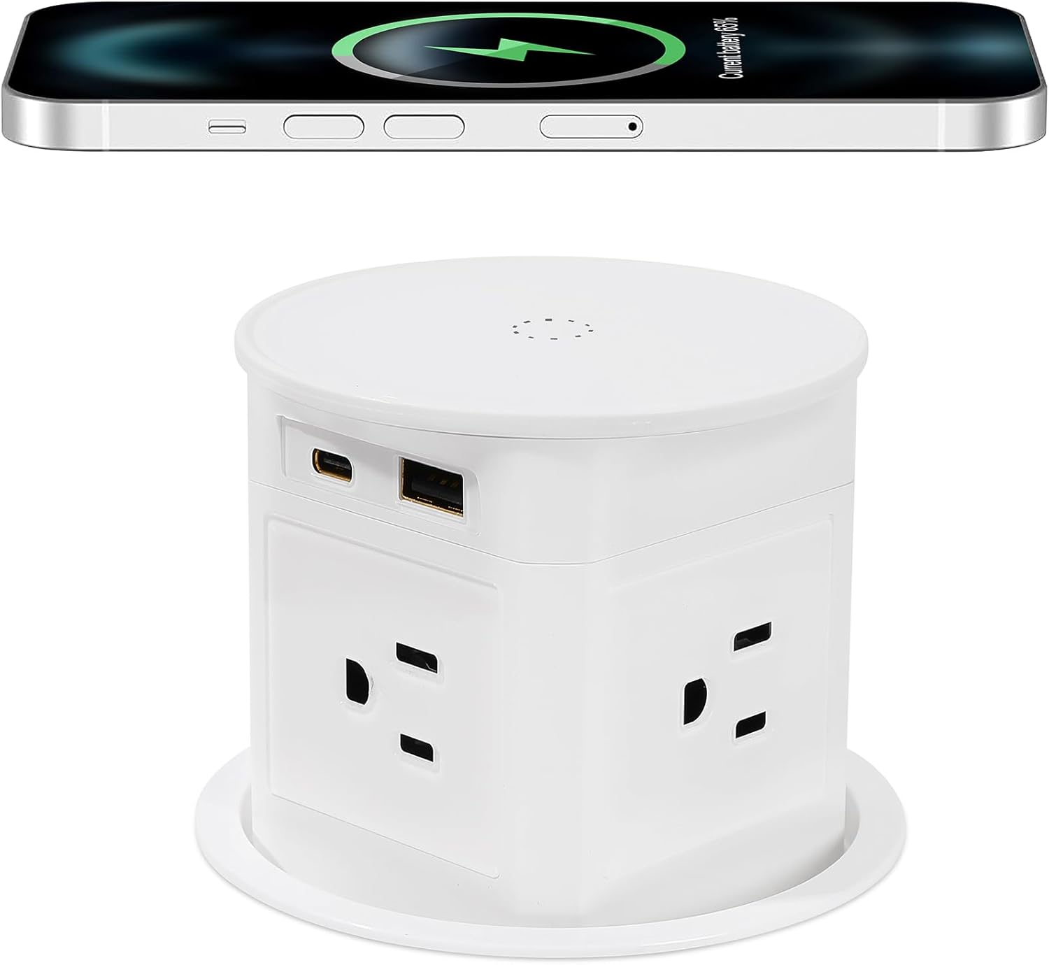 Amazon.com: Pop up Outlet for Countertop with 15W Wireless Charger,4 ...