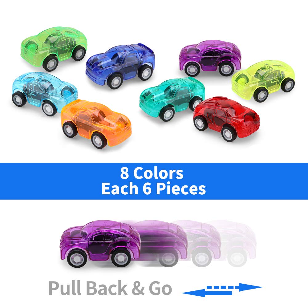 Snapklik.com : Nicknack 48PCS Pull Back Cars For Kids Birthday Party ...