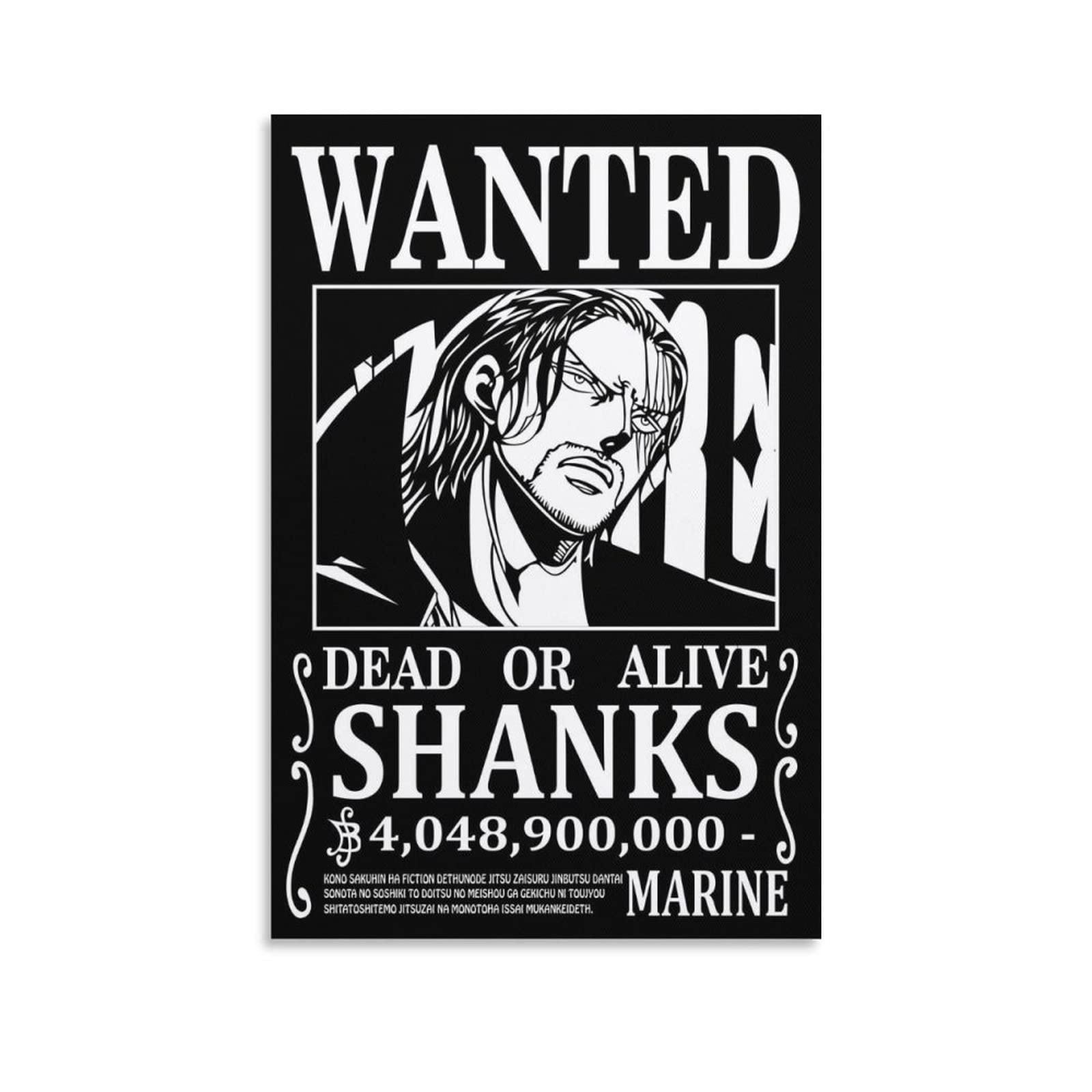 One Piece Wanted Shanks One Piece Official Wanted Poster Shanks Kaido