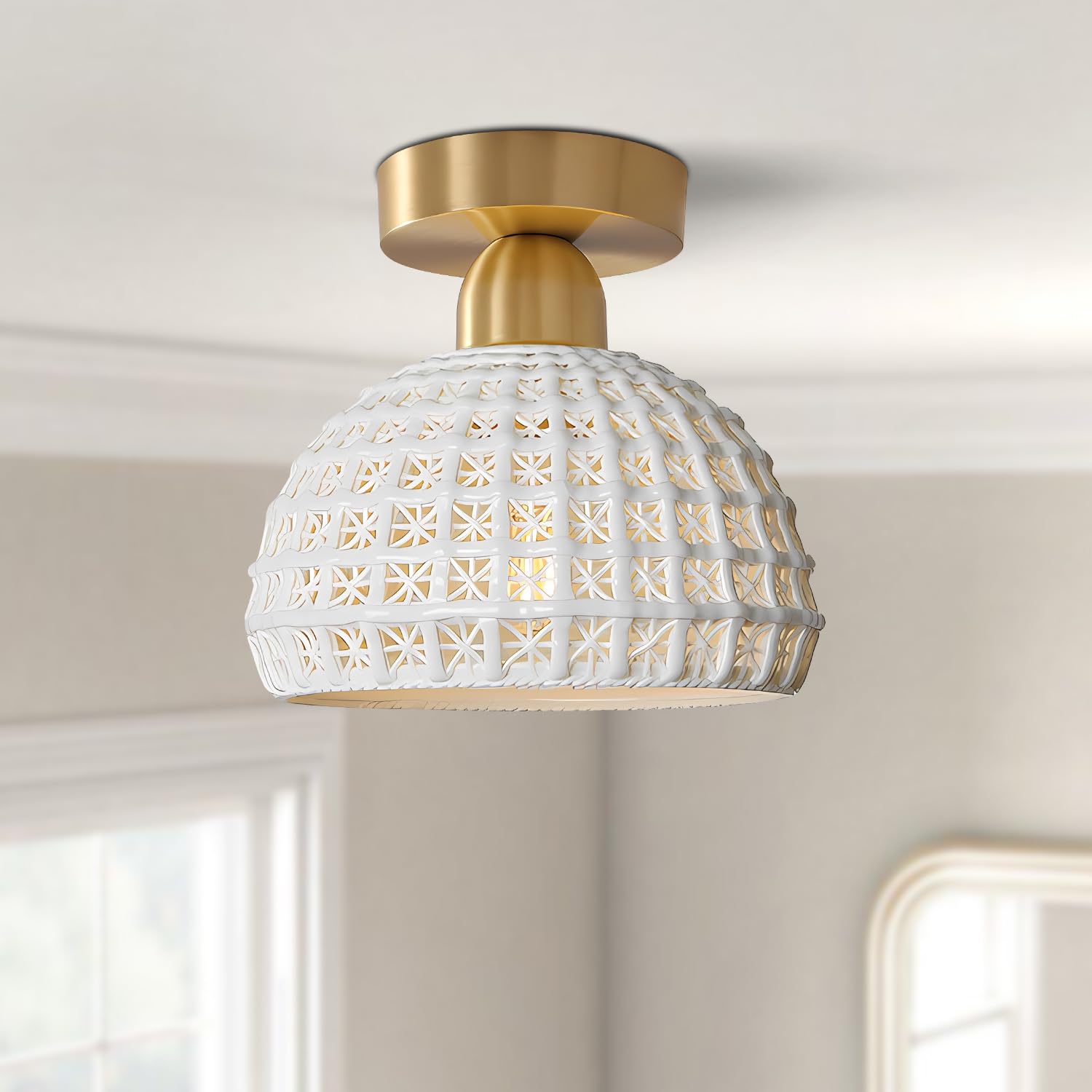Antique Ceramic Ceiling Light Fixtures Shades Ceramic Pendant Light