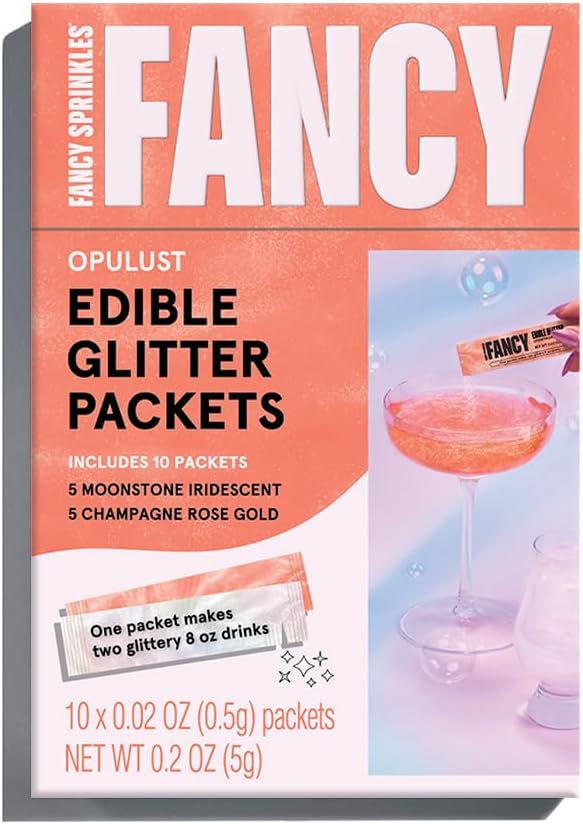 Amazon.com: Fancy Sprinkles Edible Glitter Packets, Portable & On-The ...