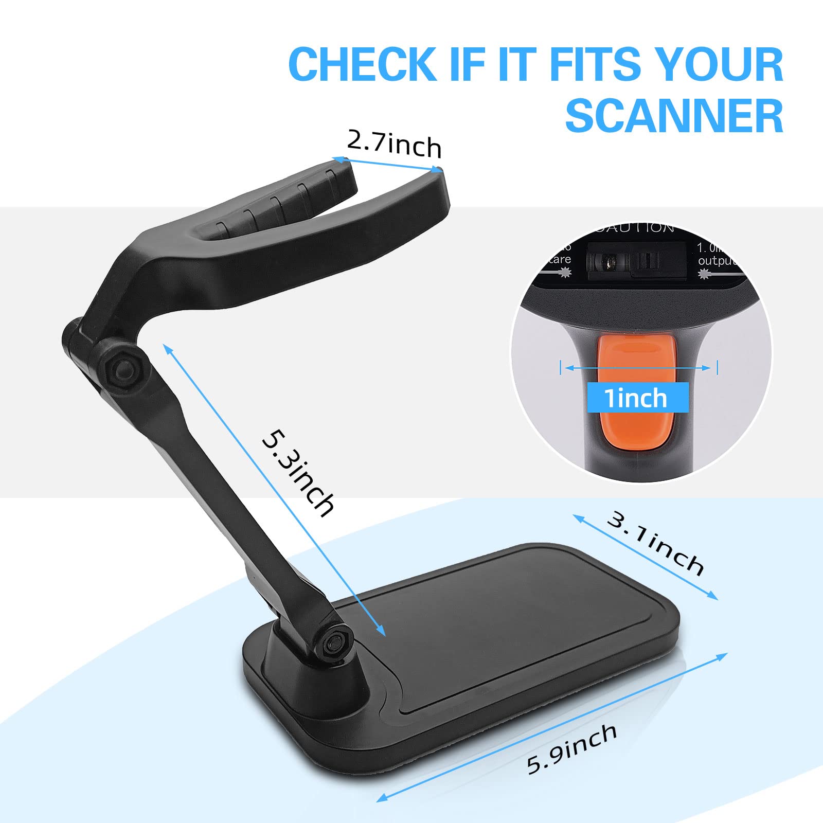 Snapklik.com : Universal Barcode Scanner Stand Hands Free Adjustable ...