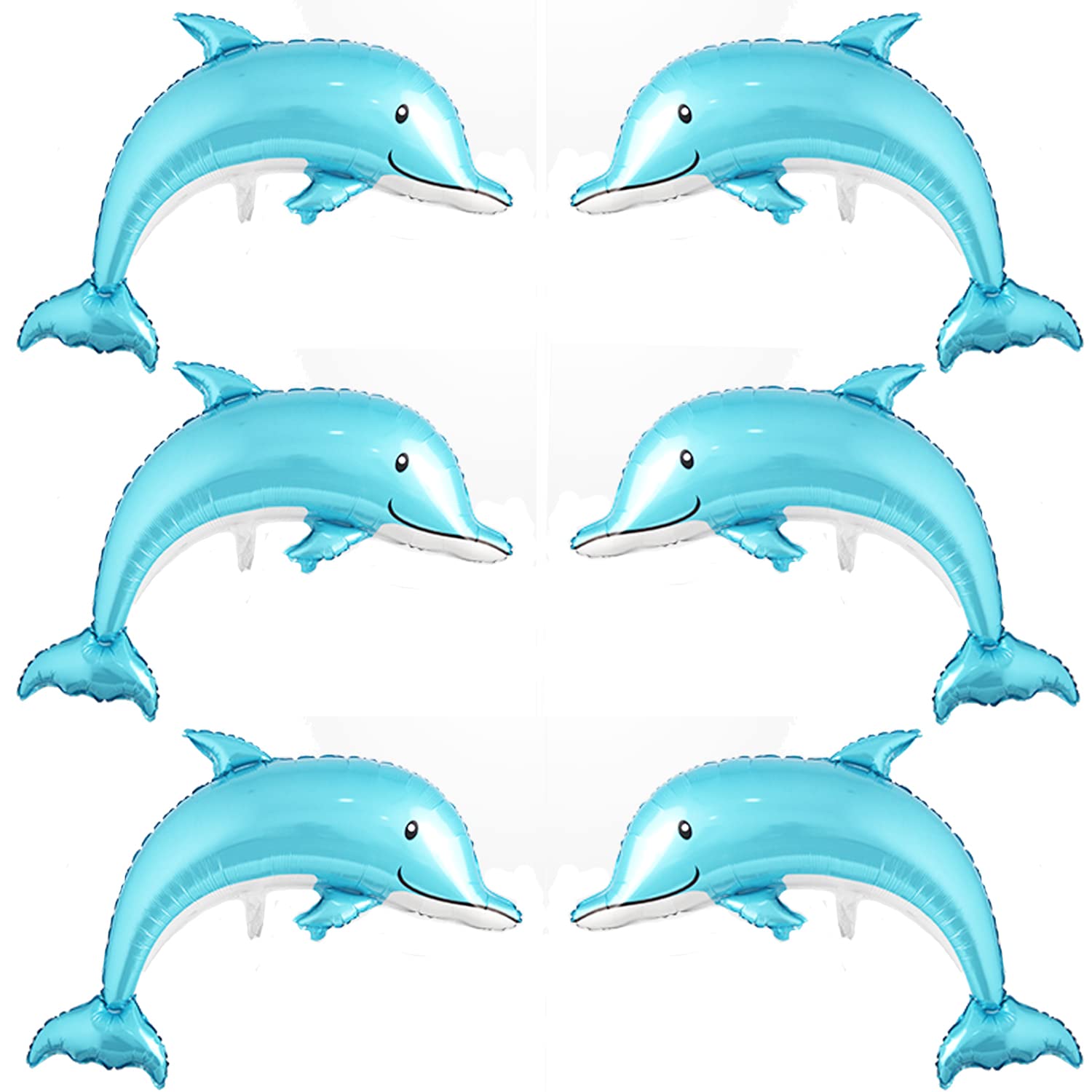 Amazon.com: 6 Pcs Dolphin Balloons Giant Dolphin Shape 46 Inch Large ...