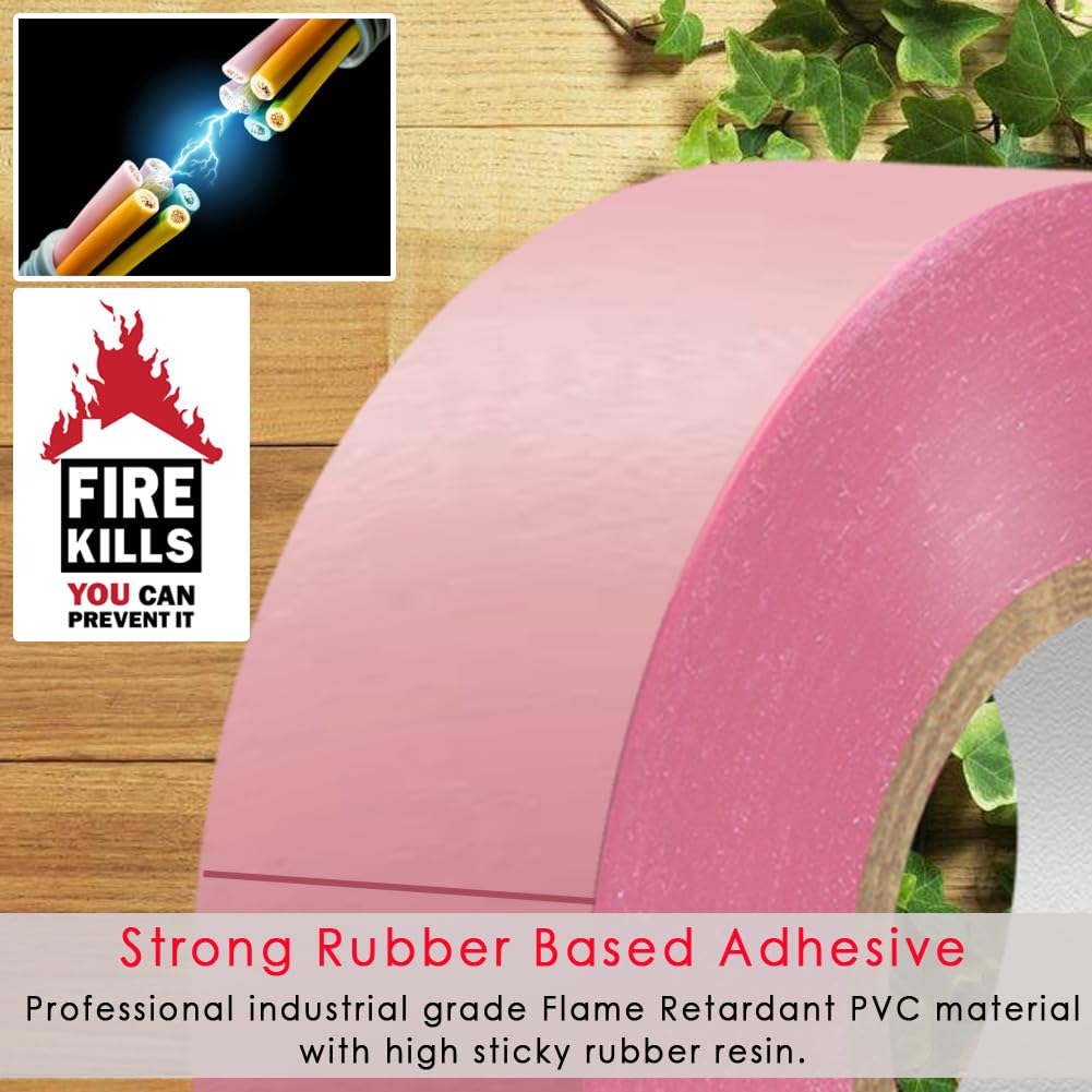 Snapklik.com : Pink Electrical Tape, 66 Feet X 3/4 inch,Waterproof ...