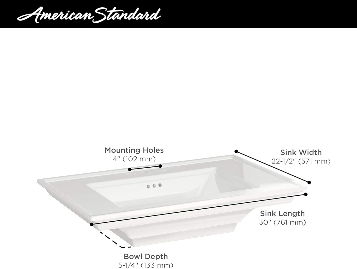 American Standard 0297004.020 Town Square S – Fregadero con pedestal ...