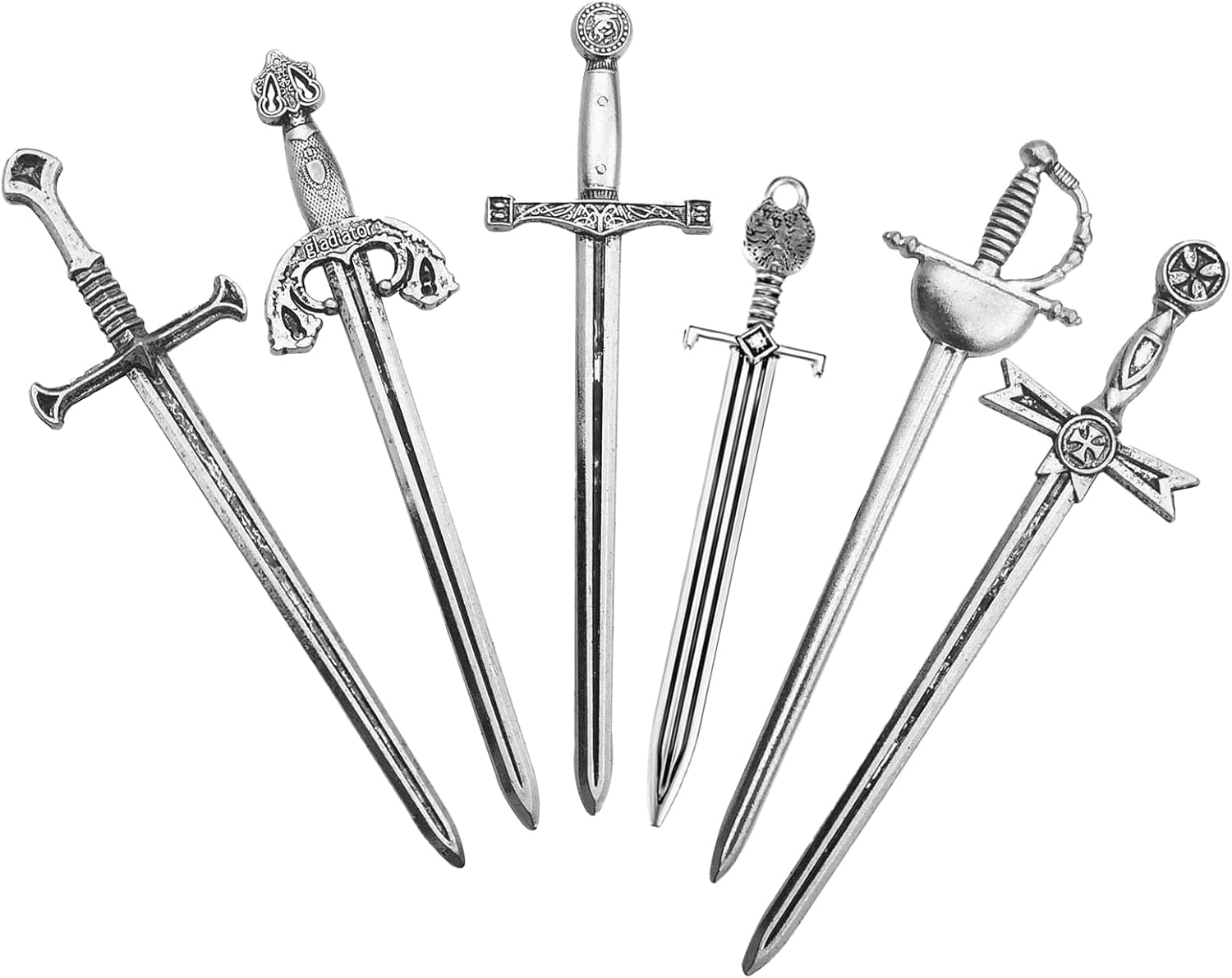 Amazon.com: 12 PCS Sword Bookmark Set - Metal Mini Swords Charms for ...