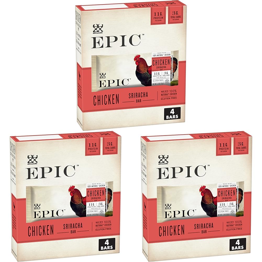 Amazon.com: EPIC Protein Bars, Chicken Sriracha, Keto and Paleo ...