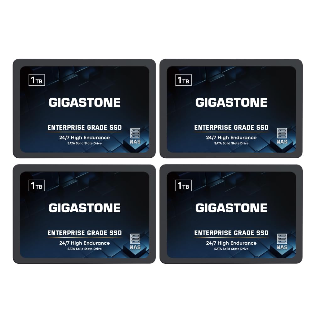 Amazon.com: Gigastone 1TB NAS SSD Drive (4-Pack) 24/7 Durable TLC High ...