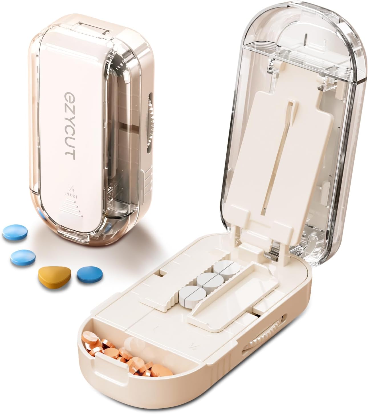 Amazon.com: Multi-Pill Cutter with Replaceable Blades & Safety Guard ...