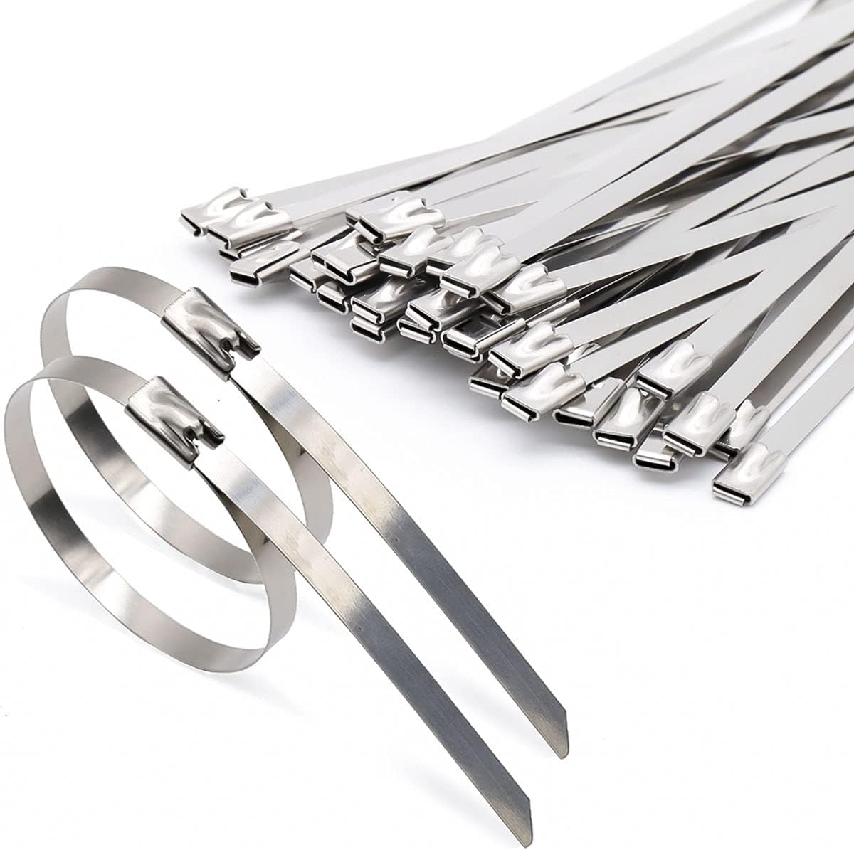 Fascette Stringicavo in Acciaio Inox, 100 Pezzi Metalliche Fascette per ...