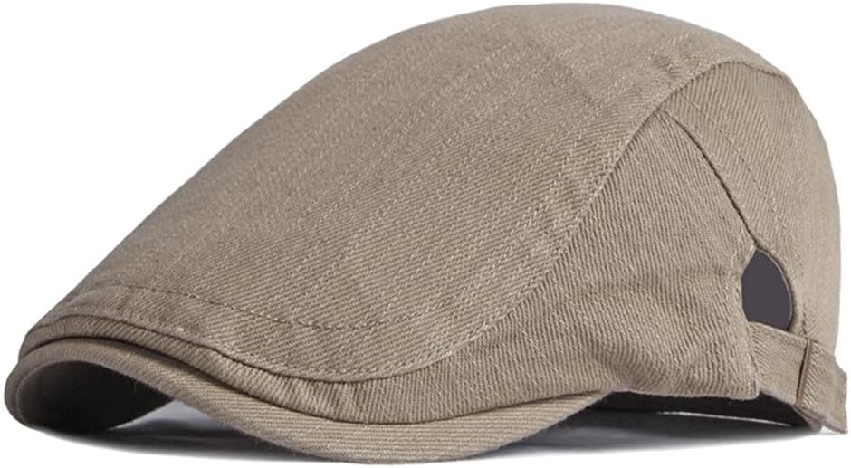 BNJWJZS Cotton Mens Beret Hat Army Green British Newsboy Solid Flat Cap ...