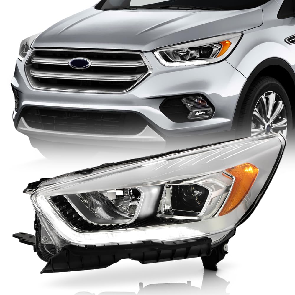 Snapklik.com : For 2017 2018 2019 Ford Escape Chrome Bezel Halogen Type ...