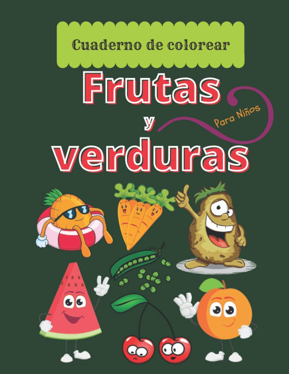 Libro Para Colorear De Frutas Y Verduras