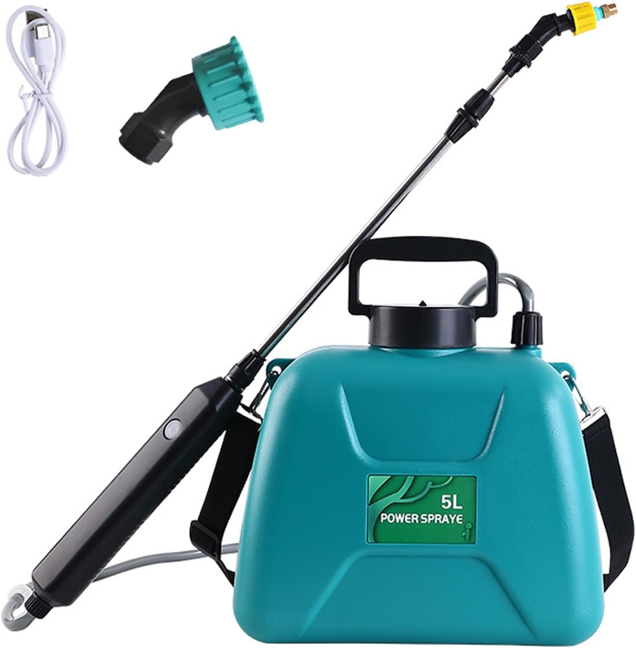 1.35 Gallon/5L Battery Powered Sprayer, Electric Garden Plant Sprayer ...