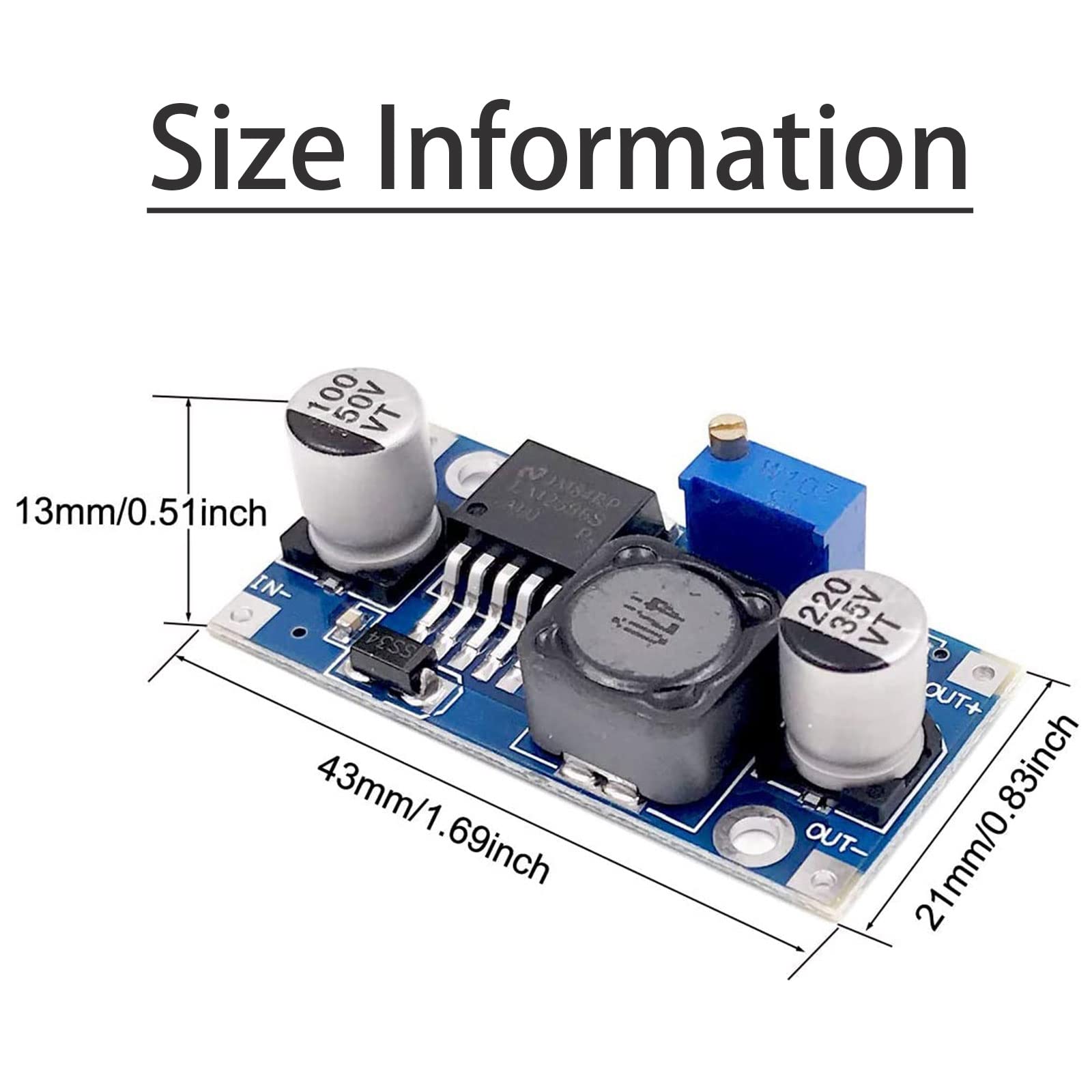 Snapklik.com : LM2596 DC-DC Buck Converter, 10 PCS LM2596 Adjustable ...