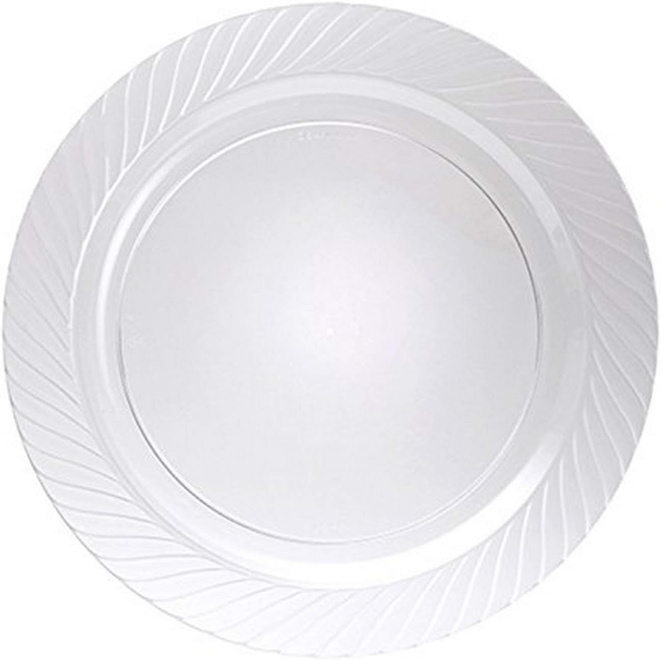 Amazon.com: WNA Opulence 8 Count Round Plastic Plates, 10", Clear ...