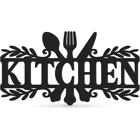 Amazon.com : Kitchen Metal Sign, Kitchen Signs Wall Decor Rustic Metal ...