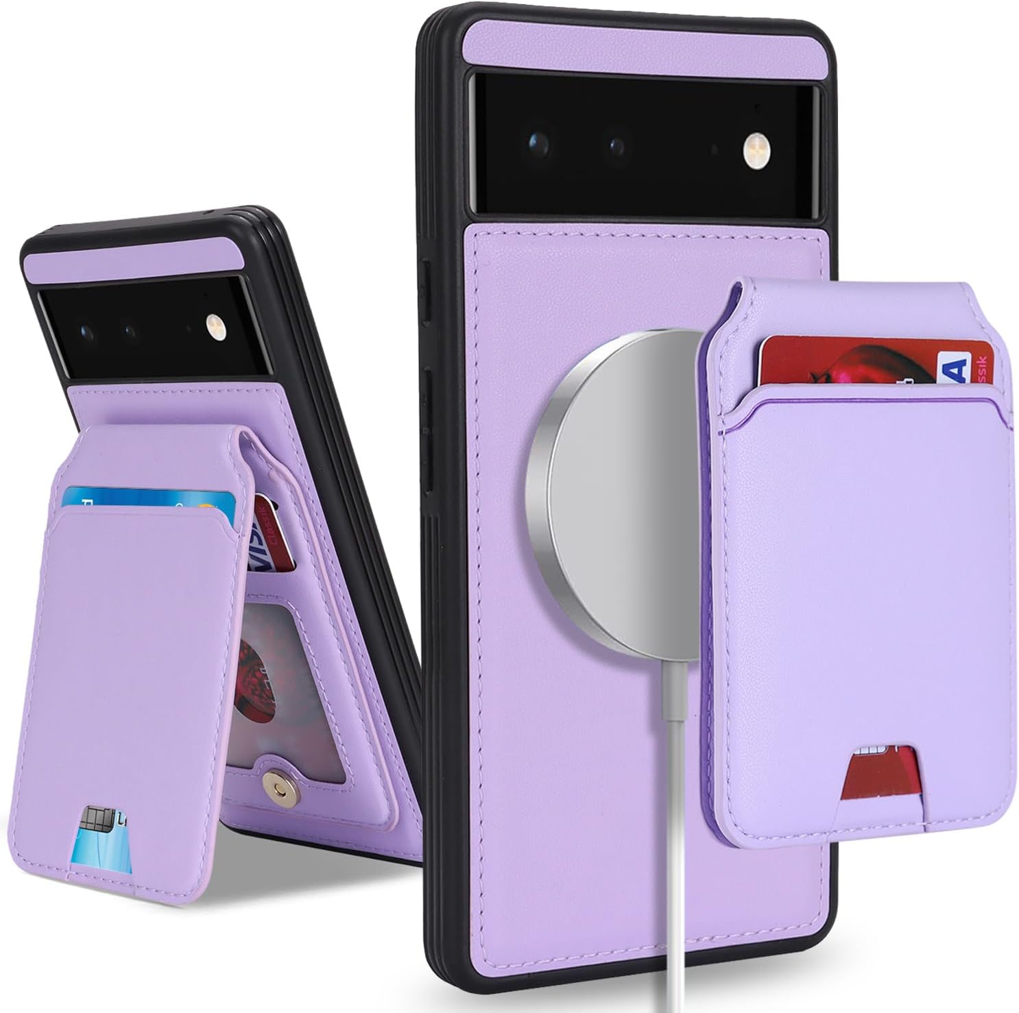 Amazon.com: SailorTech for Google Pixel 6 case with Credit Card Holder ...