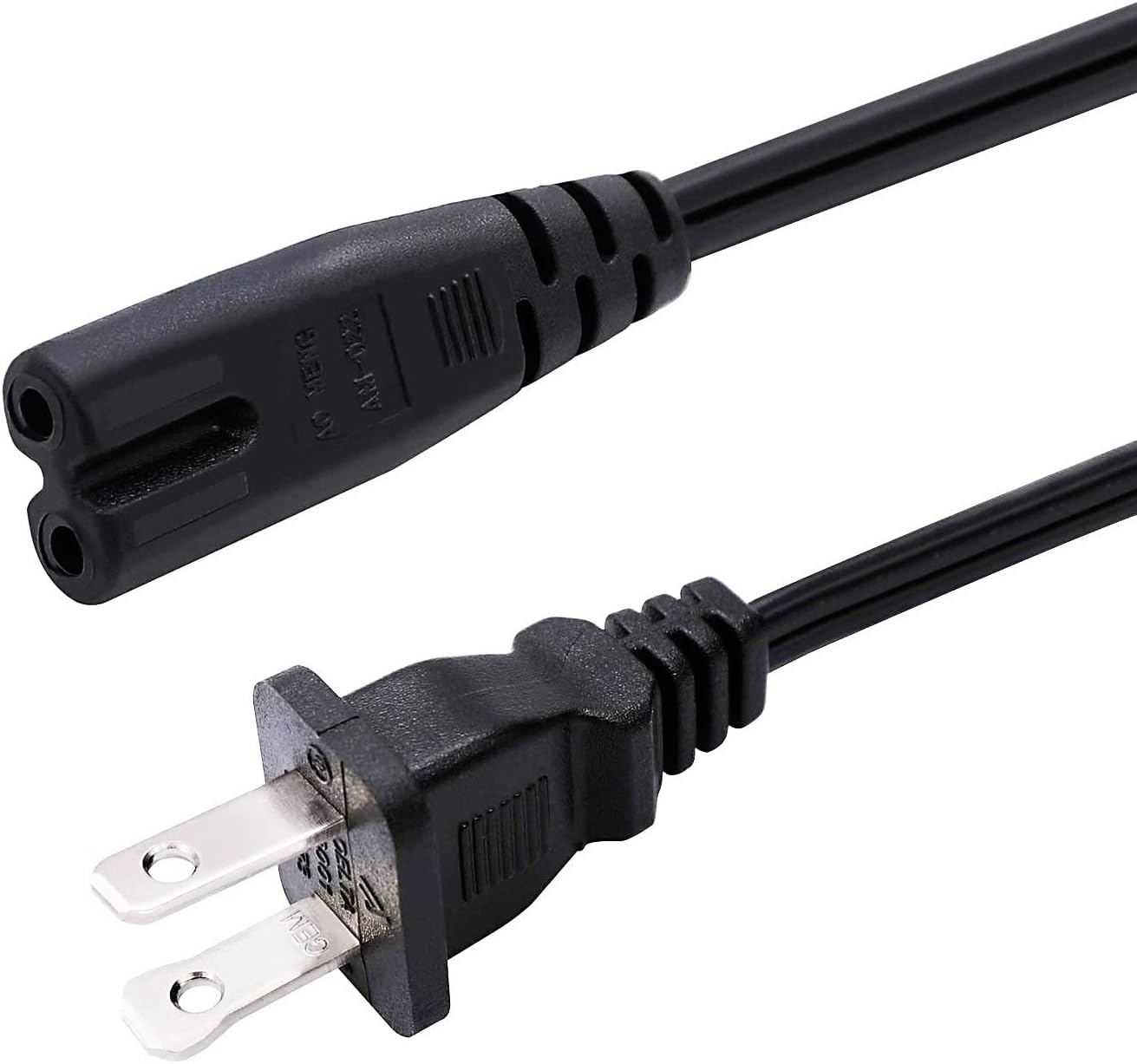 Amazon.com: TWTADE 2 Prong 6ft Power Cord AC Wall Plug 2-Slot Polarized ...