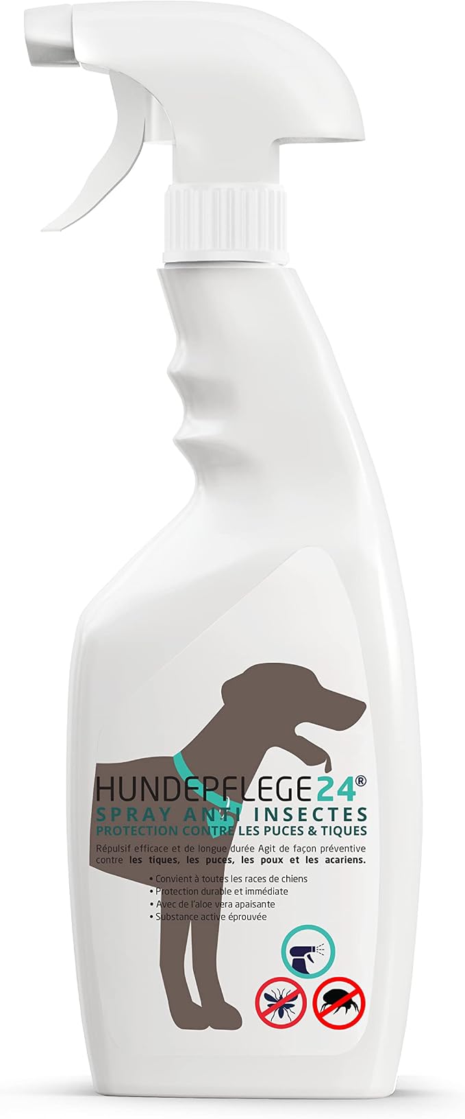 Hundepflege24 Spray Anti Tique Chien et Chat 500ml - Protection très ...