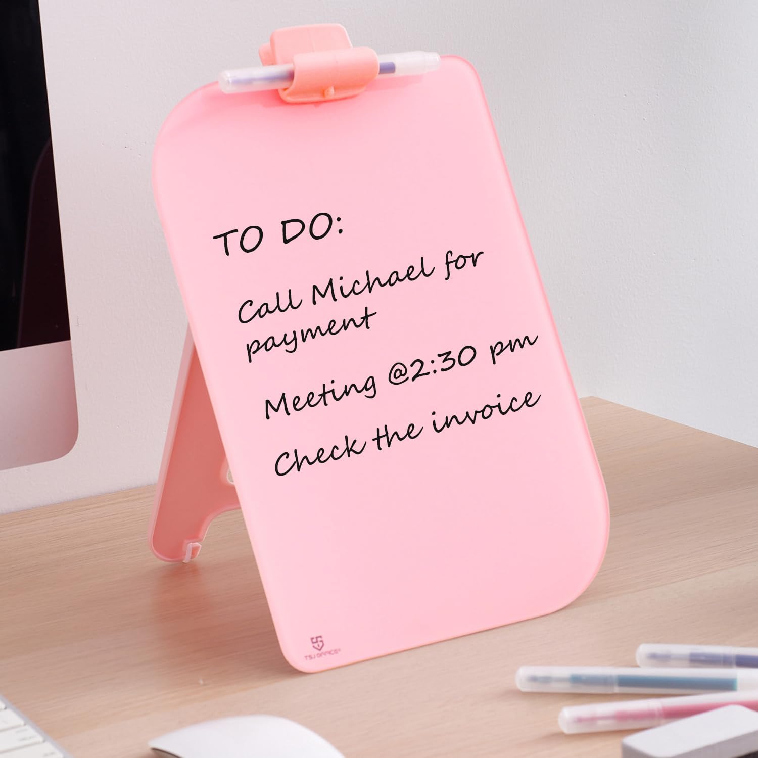 Amazon.com : TSJ OFFICE Small Desktop Whiteboard - 12 X 8 Inches Glass ...