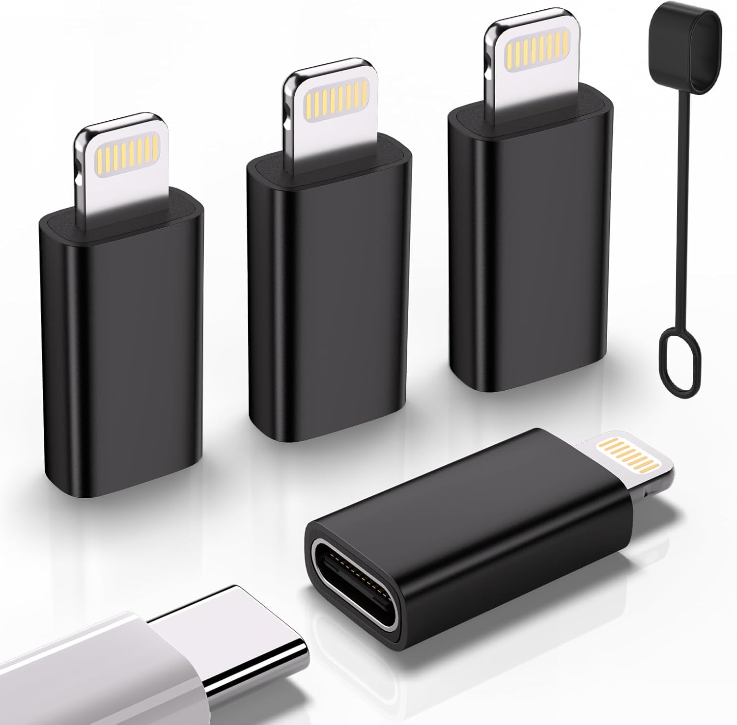 Amazon.com: USB C Type C to Lightning Adapter （4 Pack） 1.8-2.2A 15W ...