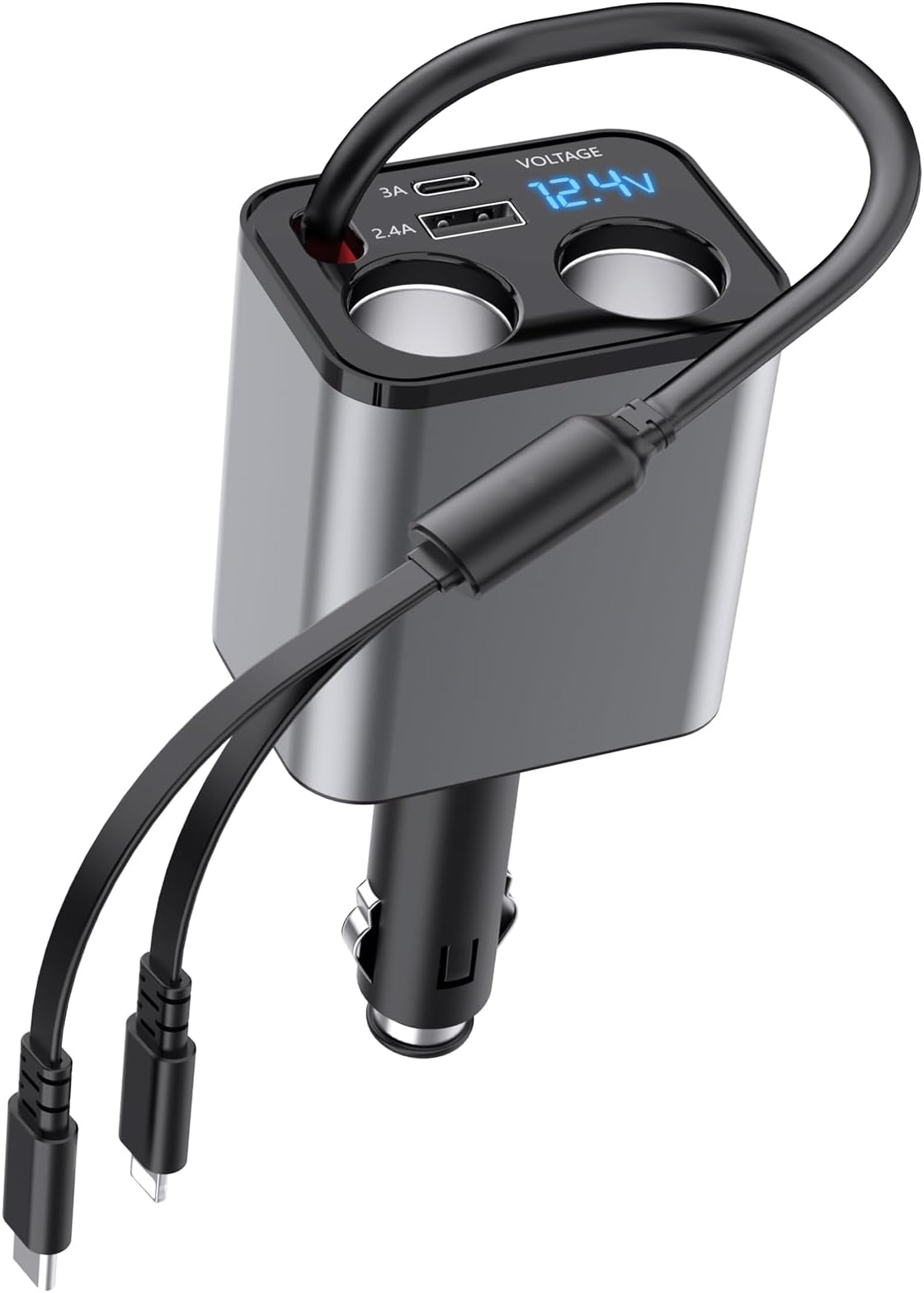 Amazon.com: OHLPRO Retractable Car Charger Cigarette Lighter Adapter ...