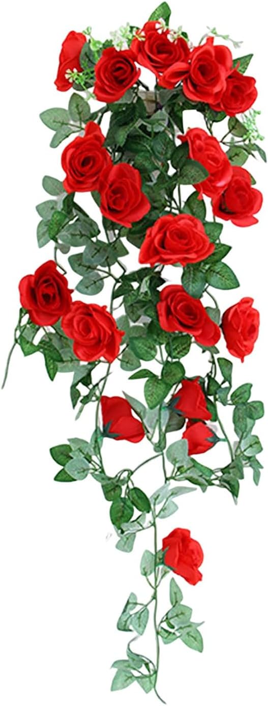 Amazon.com: YouWenR Hanging Roses Bunch Flower Hanging Garland Wisteria ...