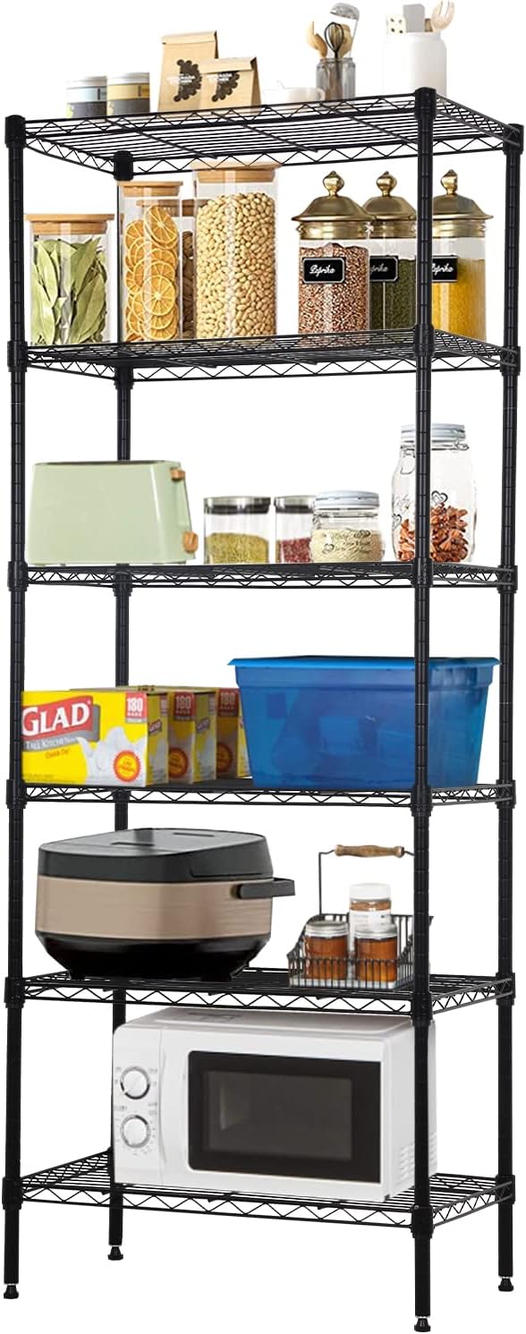 Amazon.com: Doredo 4 Tier Shelving Unit, Adjustable 4 Shelf Storage ...