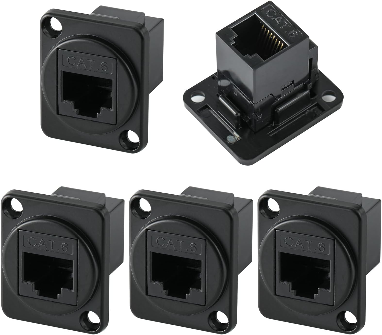 Amazon.com: ANMBEST 5PCS Panel Mounting RJ45 Cat6 8P8C Ethernet ...