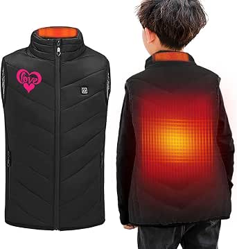 Amazon.com: Kids Heated Vest USB Electric Body Warmer Rechargeable ...