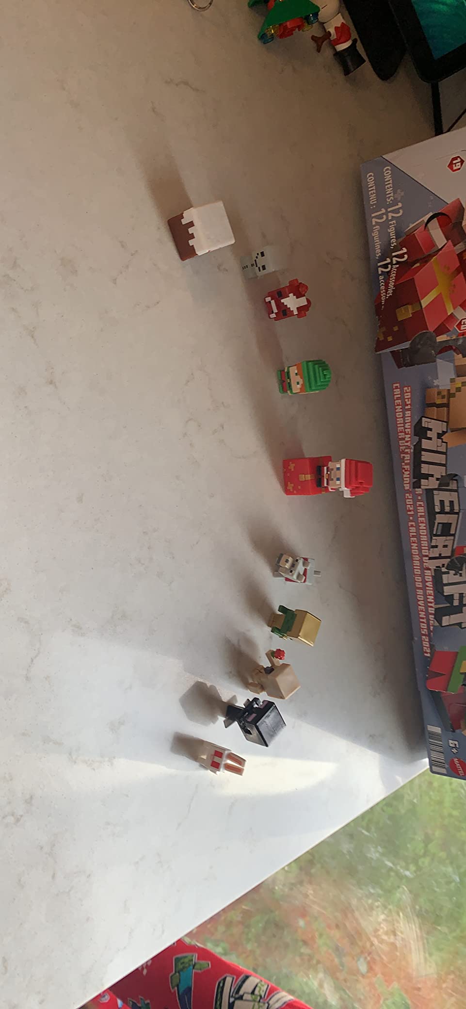 Amazon.com: Mattel Minecraft Mini Figures 2021 Advent Calendar, One A ...