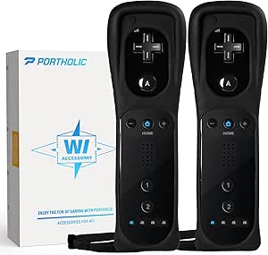 PORTHOLIC Wii Remote Controller, 2 Packs Upgrade Wii Wireless ...