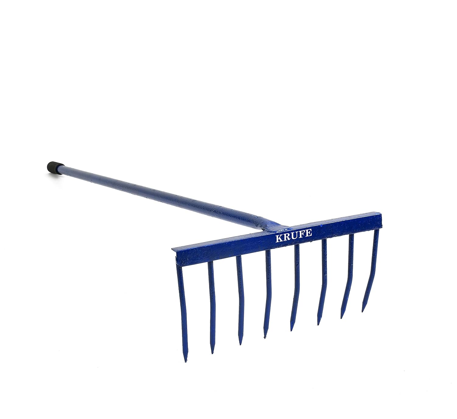 KRUFE Heavy Duty Cultivator, Tiller (Blue) Garden Rake 8-Teeth Metal ...