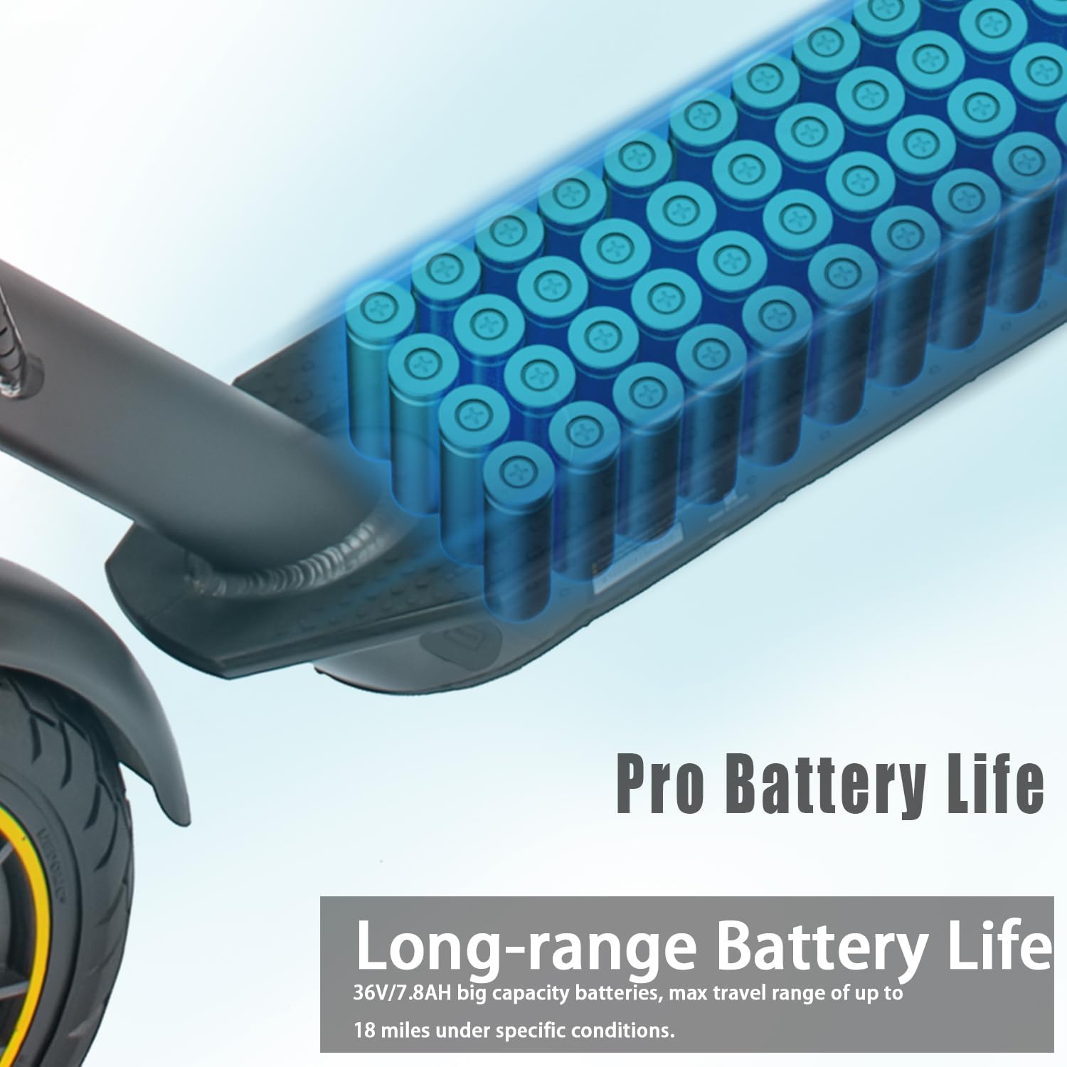 AVPLUS KickScooter eléctrico, potente motor de 500 W, neumáticos ...