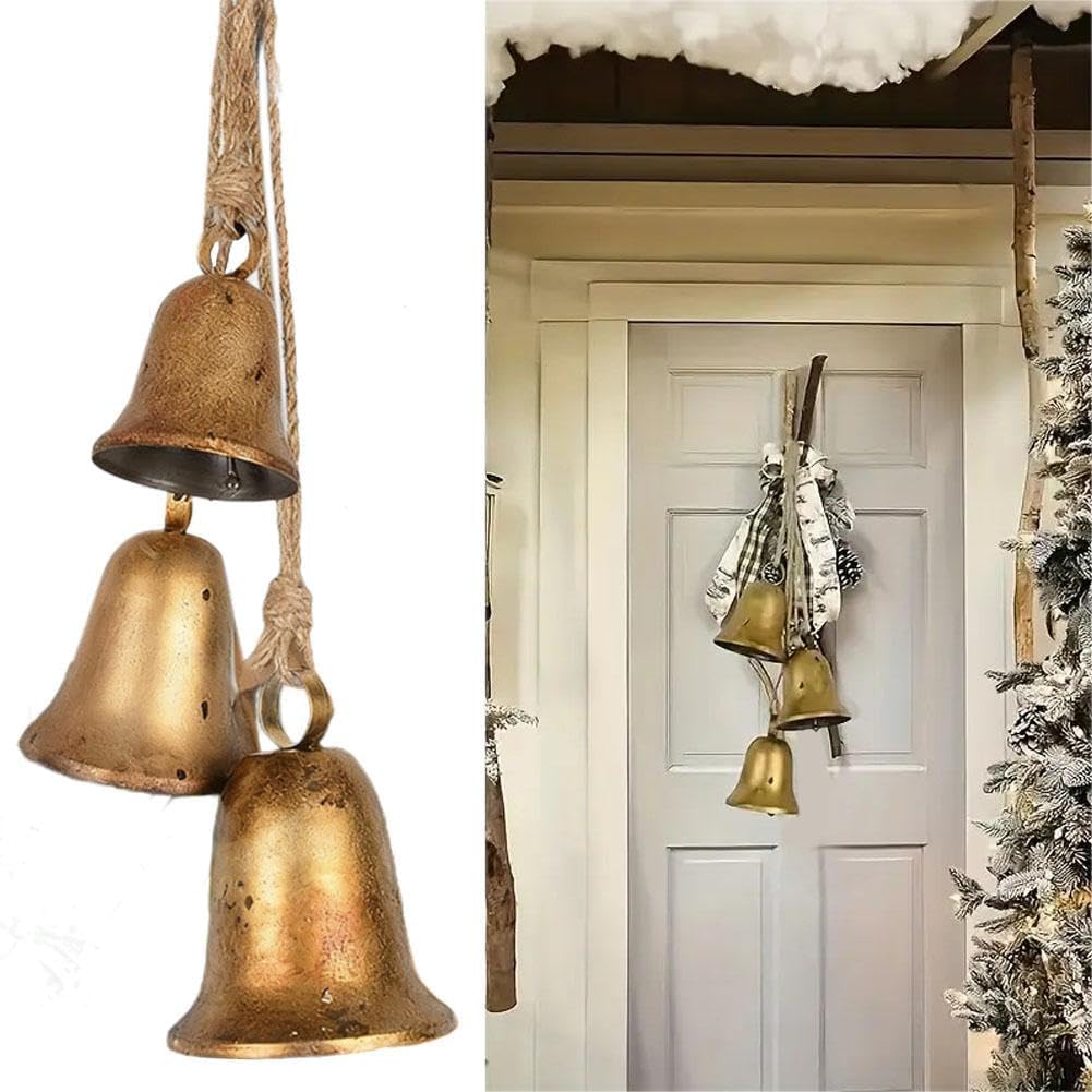 Retro Decorative Bells, 3 Piece Set Handmade Christmas Bell, Farmhouse ...