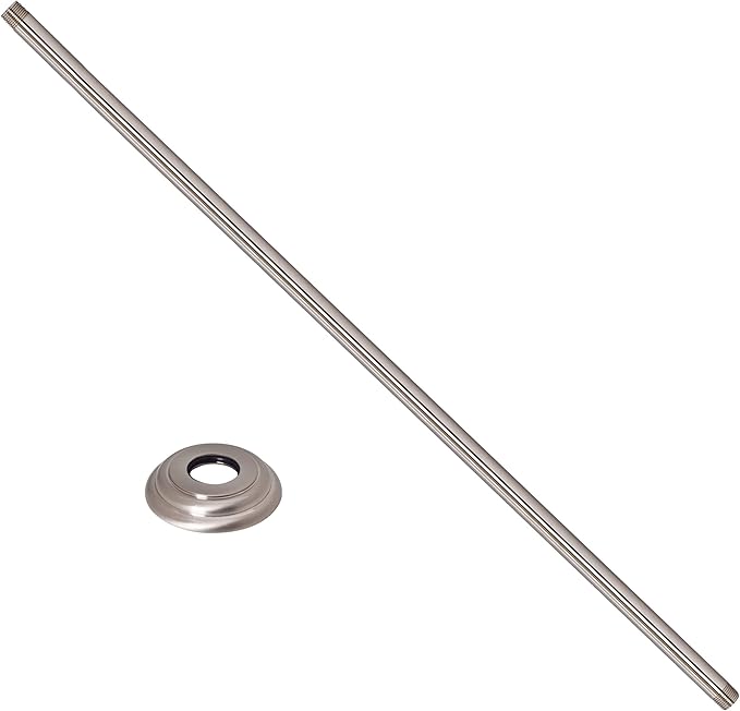 Westbrass 1/2" IPS x 36" Ceiling Mounted Shower Arm with Flange, Satin ...