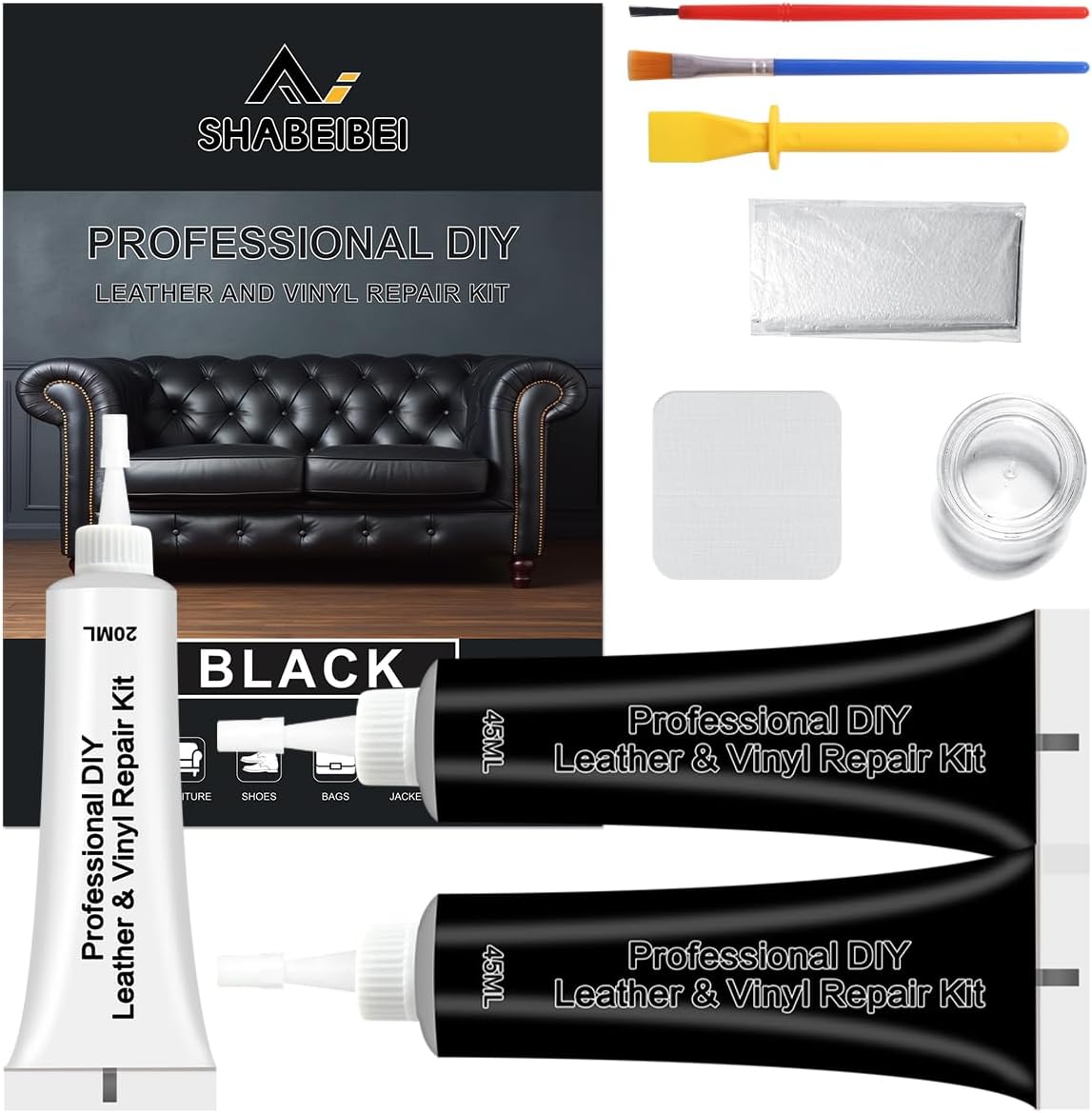 Amazon.com: SHABEIBEI Leather Repair Kit for Furniture, Leather Couch ...